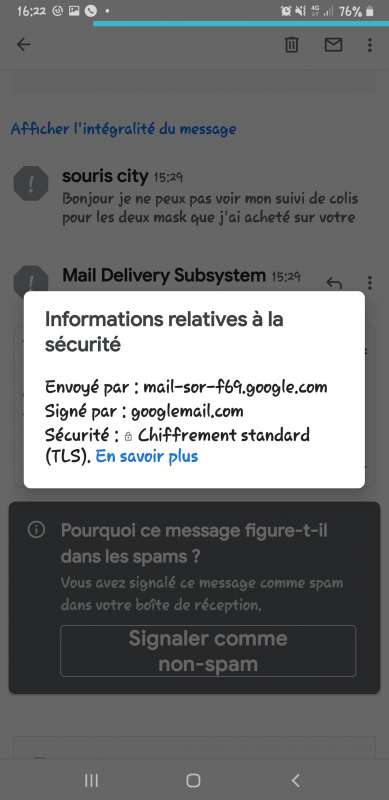 Mailer-daemon@googlemail.com | 12 signalements | 17 commentaires