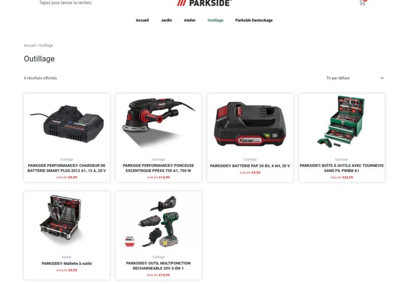 Parkside-outillages.com | 5 signalements | 16 commentaires
