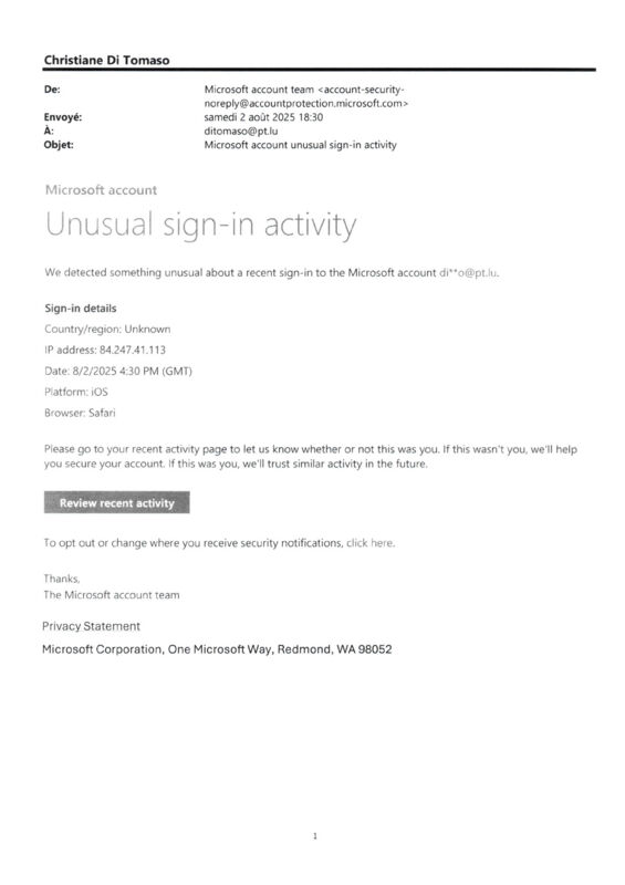 Account-security-noreply@accountprotection.microsoft.com | 5 ...