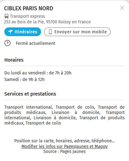 YTFR PARCEL DISTRIBUTION.253av.du bois de a pie.Roissy.95700 | 1 ...