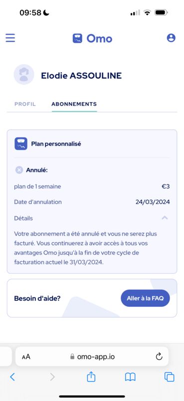 Omo-app.io | 7 signalements | 10 commentaires