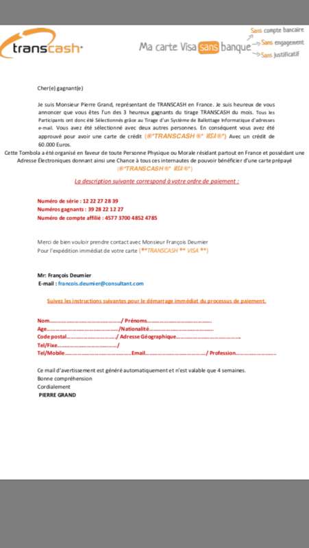 Francois.deumier@consultant.com | 06 44 69 62 32 | Transcash | 1 ...