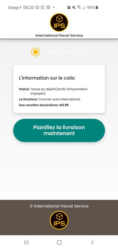 IPS international parcel service | Autre arnaque | 202 commentaires