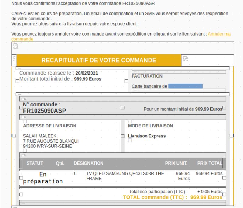 Contact@secure-fnac.com | Fnac | 1 signalement | 1 commentaire