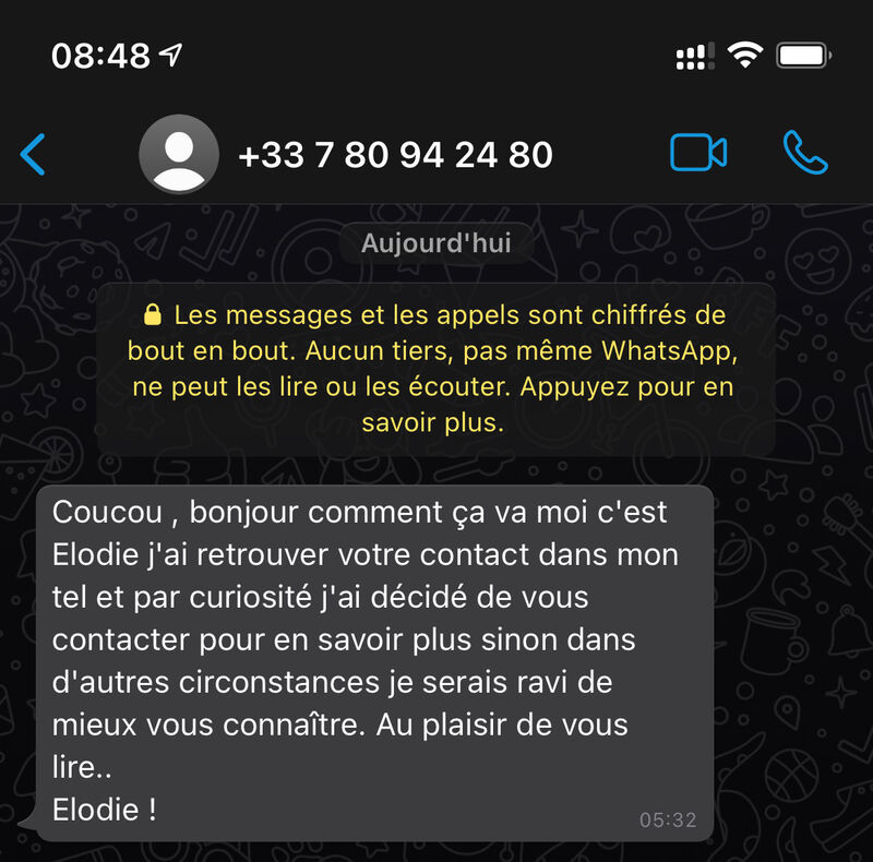 07 80 94 24 80 | Elodie | 1 signalement | 1 commentaire 07 80 94 24 80 | Elodie | 1 signalement | 1 commentaire