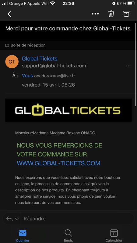 Global-tickets.com | 4 signalements | 25 commentaires