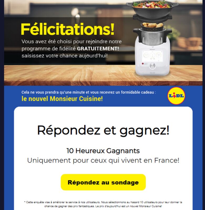contact@usiplast-sologne.fr | Lidl | Arnaque identité (Phishing)