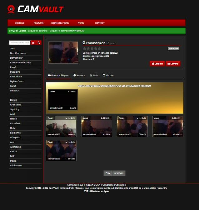 Camvault.to | 2 signalements | 5 commentaires