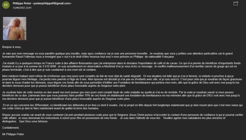 Potierphilippe9@gmail.com | Philippe potier | 1 signalement