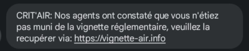 CRIT'AIR absence vignette | 4 signalements | 5 commentaires