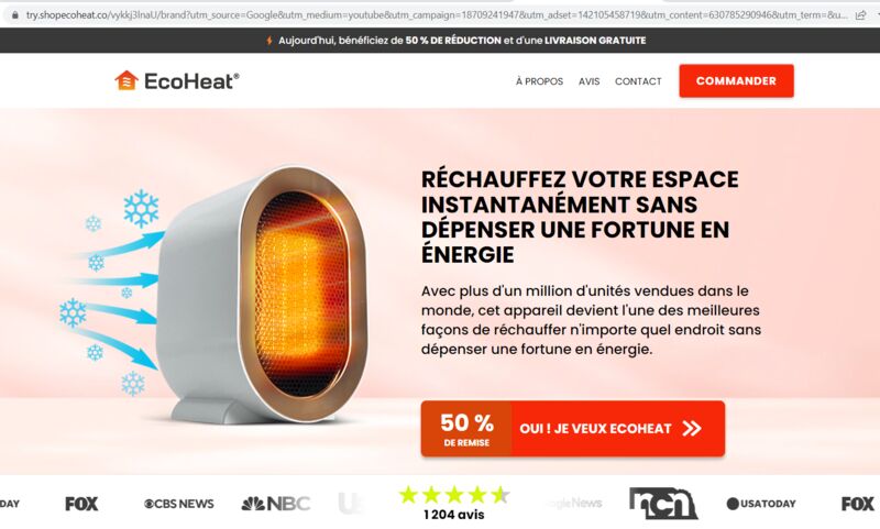 Try.shopecoheat.co | ECOHEAT | 1 signalement | 5 commentaires