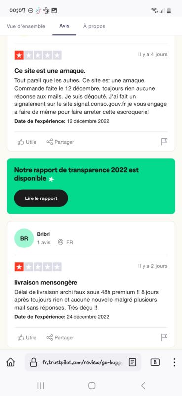 Go-buggy.com | 3 signalements | 6 commentaires