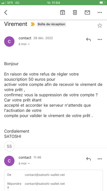 Satoshi-wallet.net | Contact@satoshi-wallet.net | Satoshi wallet | 1 signalement | 1 commentaire