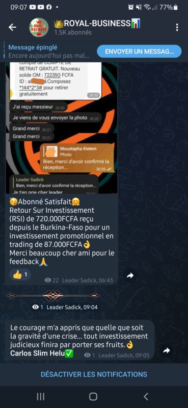 T.me | LEADER SADICK | 1 signalement