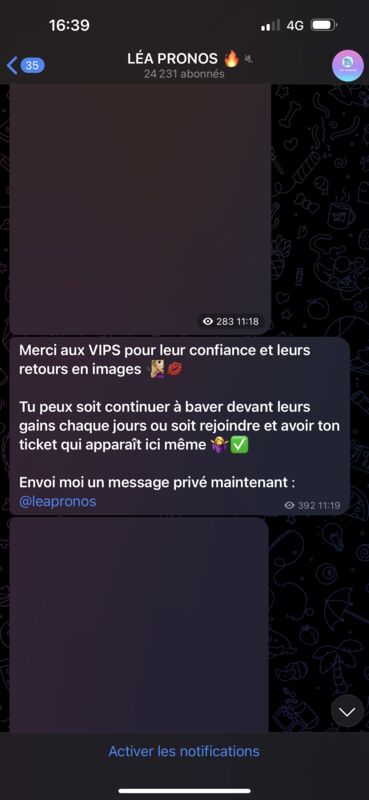 T.me | LEA PRONOS | 1 signalement | 2 commentaires