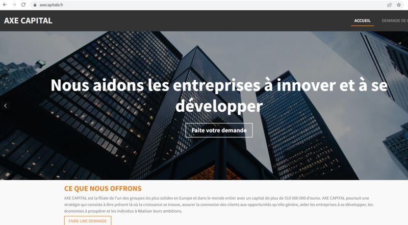 Axecapitale.fr | Axe Capital | 1 signalement