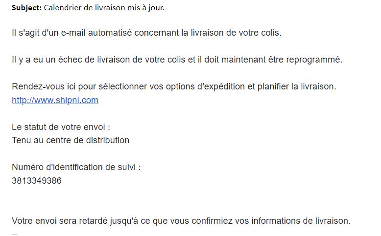 Shipni.com | Colis IPS | 1 signalement