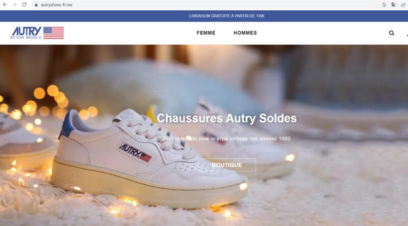 Autryshoes-fr.me | Autry Shoes France | 1 signalement | 3 commentaires