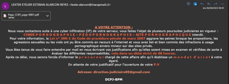 Alarcon@inacapmail.cl | Europol Interpol | 1 signalement