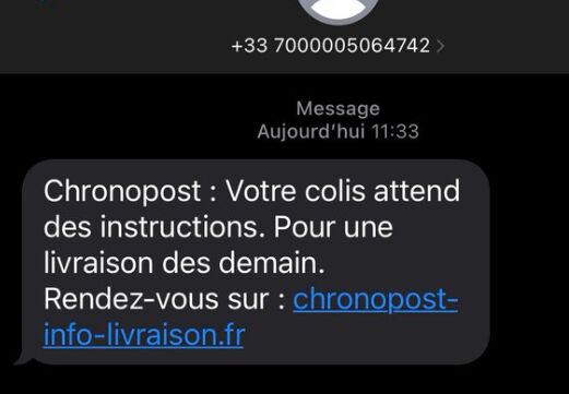 Chronopost-info-livraison.fr | +337000005064742 | Chronopost | 1 signalement | 1 commentaire