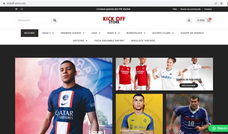 Kickoff-store.com | 3 signalements | 28 commentaires