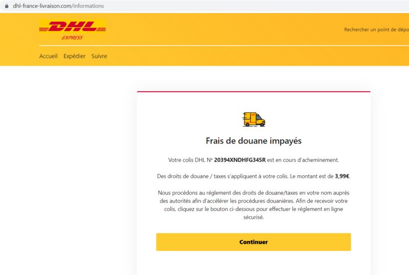 Dhl-france-livraison.com | 06 19 28 51 28 | DHL Express | 1 signalement ...
