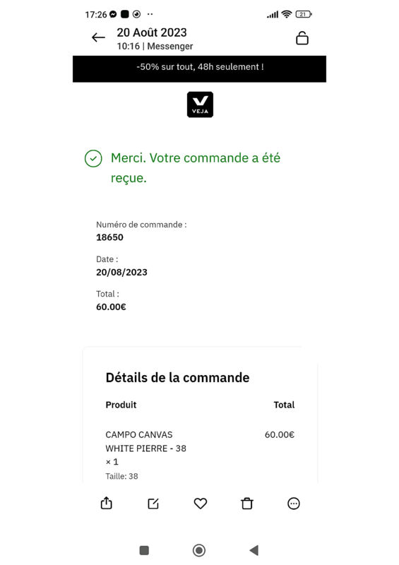 Vejaboutique.com | 1 signalement | 2 commentaires