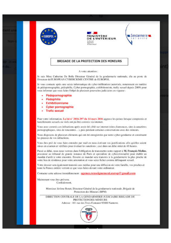 Agence.renseignement.europ@gmail.com | 1 signalement