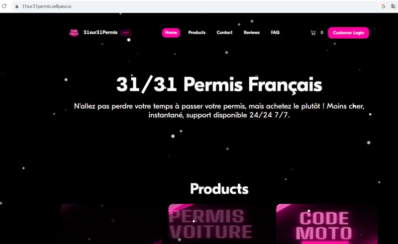 31sur31permis.sellpass.io | 2 signalements | 1 commentaire