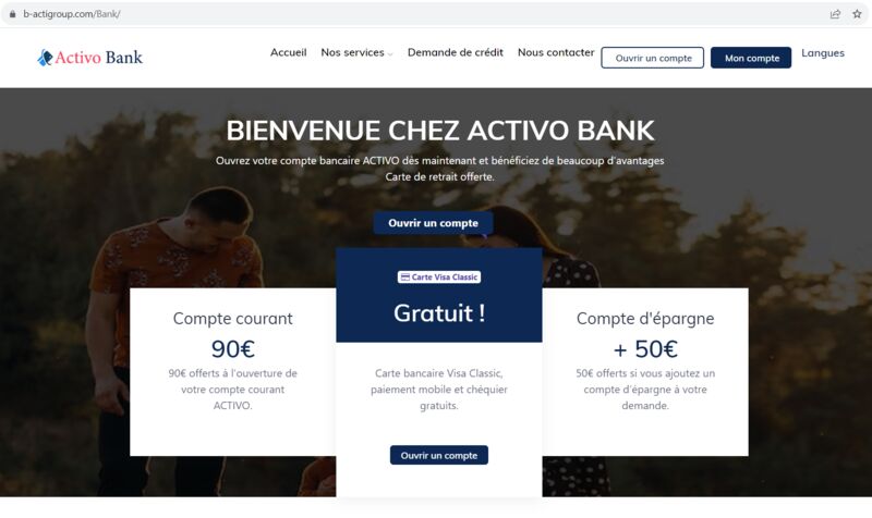 B-actigroup.com | Contact@b-activogroup.com | 377 080 1700 | Activo Bank | 1 signalement
