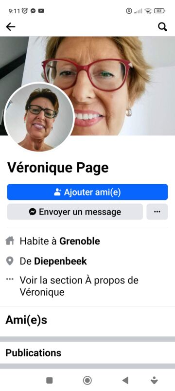 Facebook.com | Veronique Pages | 1 signalement | 1 commentaire