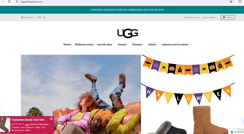 Uggonlinestore.com | Customer@supportus.help | UGG | 1 signalement