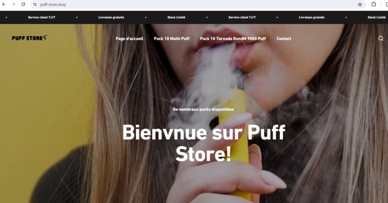 Puff-store.shop | 6 signalements | 20 commentaires