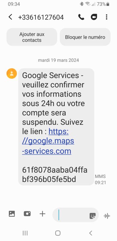 06 16 12 76 04 | 1 signalement