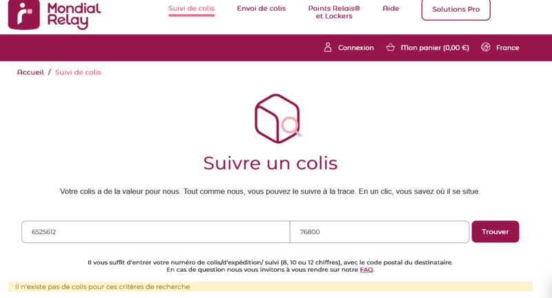 MONDIAL RELAY | 297 signalements | 453 commentaires