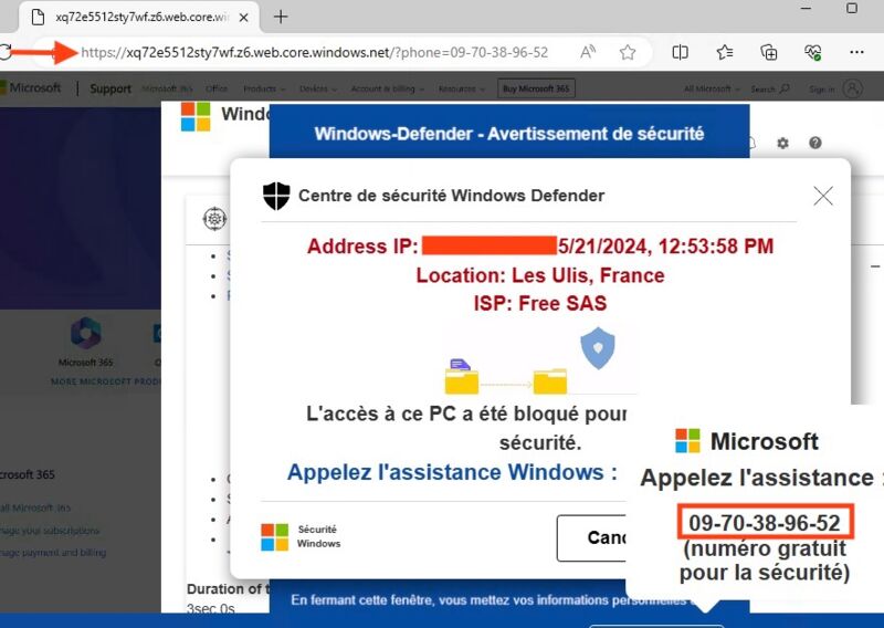 Xq72e5512sty7wf.z6.web.core.windows.net | 09 70 38 96 52 | 1 signalement