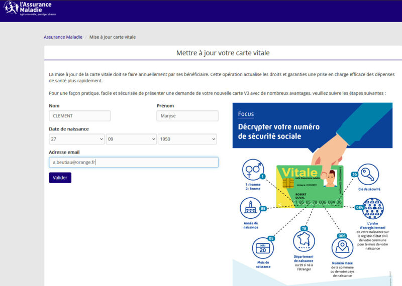 Formulaire-assure-renouvellements.com | 06 15 49 74 41 | AMELI | 1 ...