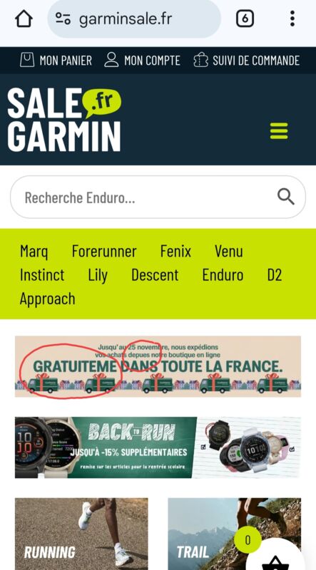 Garminsale.fr | 1 signalement | 2 commentaires