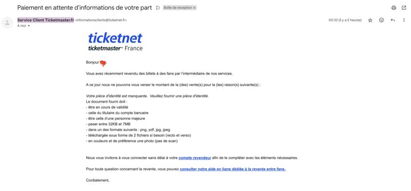 Informationsclients@ticketnet.fr | 06 30 35 83 85 | Service Client ...