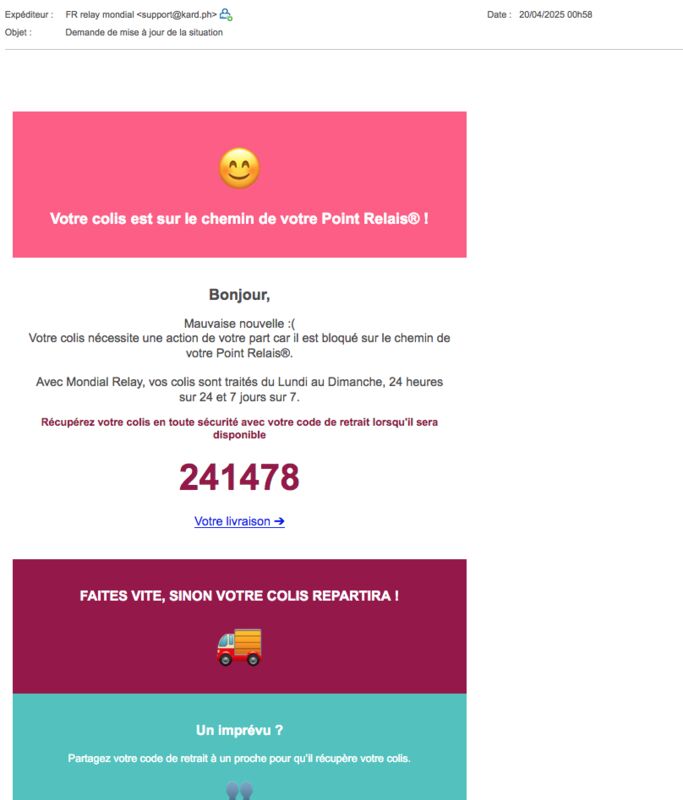 Mondialrfrrelay.com | Support@kard.ph | FR relay mondial | 1 signalement