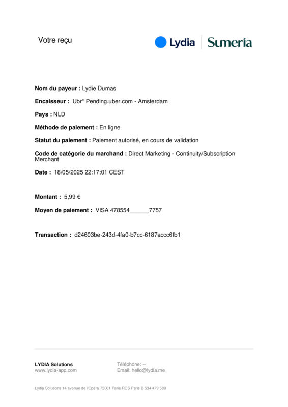 UBR PENDING.UBER.COM | 1 signalement | 1 commentaire