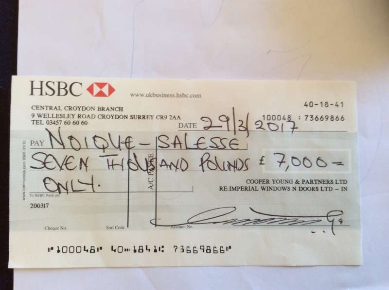 Hsbc Cheque